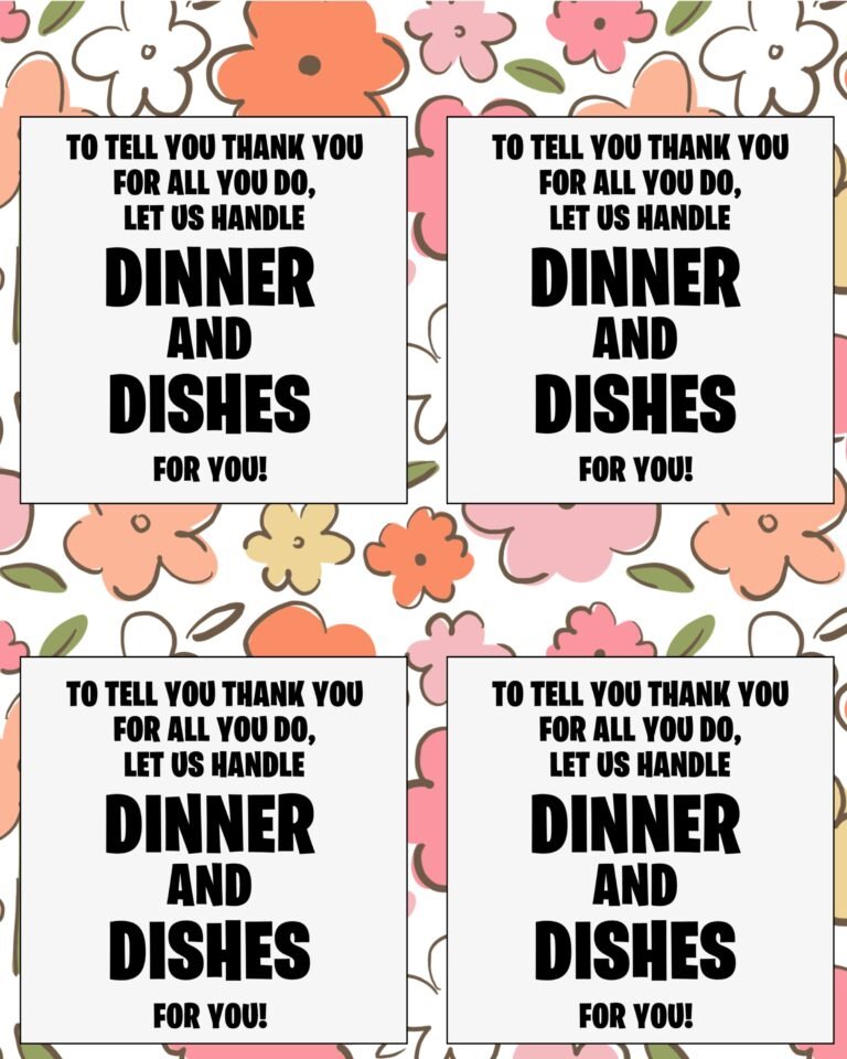 Dinner and Dishes On Us